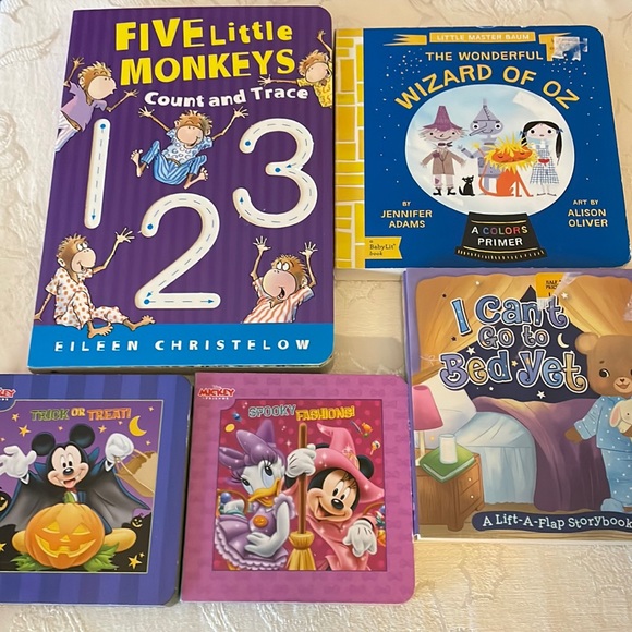 Disney | Toys | Heavy Cardboard Childrens Book Lot Of Five Wizard Of Oz ...